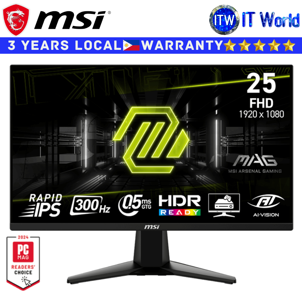 Itw | MSI Gaming Monitor MAG 255XF 24.5" 1920x1080 FHD / Rapid IPS ...