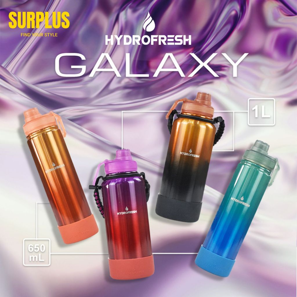 Surplus Hydrofresh Flask Glossy Metallic With Sporty Handle 650mL with ...