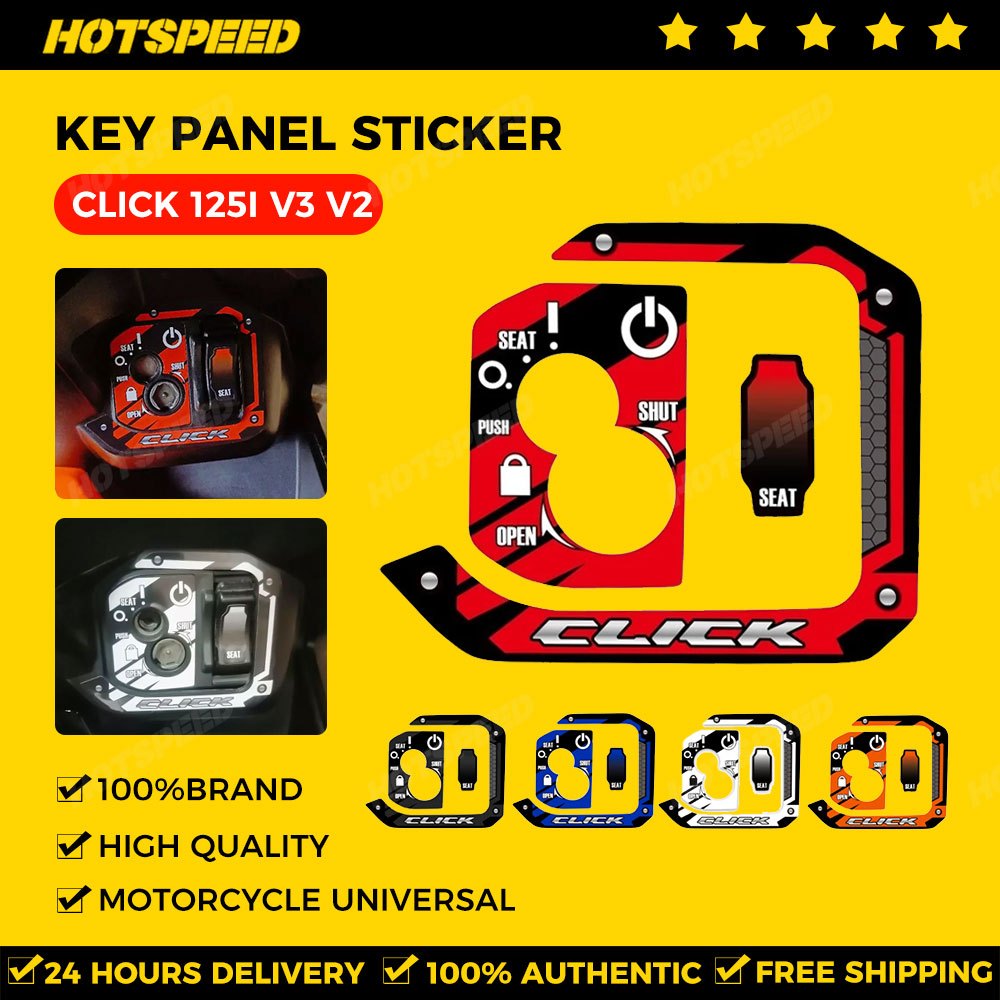 HOTSPEED Key Panel Sticker Honda Click V3 V2 125i Full Key Cover ...