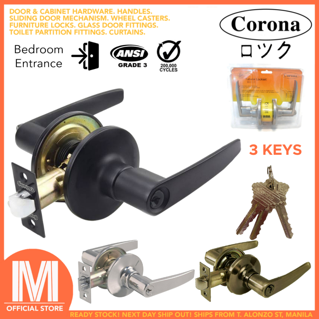 Corona Entrance Keyed Lever Lock Door Lock Door Security Safety Lock ...