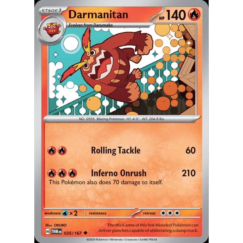 Pokemon Card, Darmanitan 035/167, Uncommon. (ENGLISH TYPE) | Shopee ...