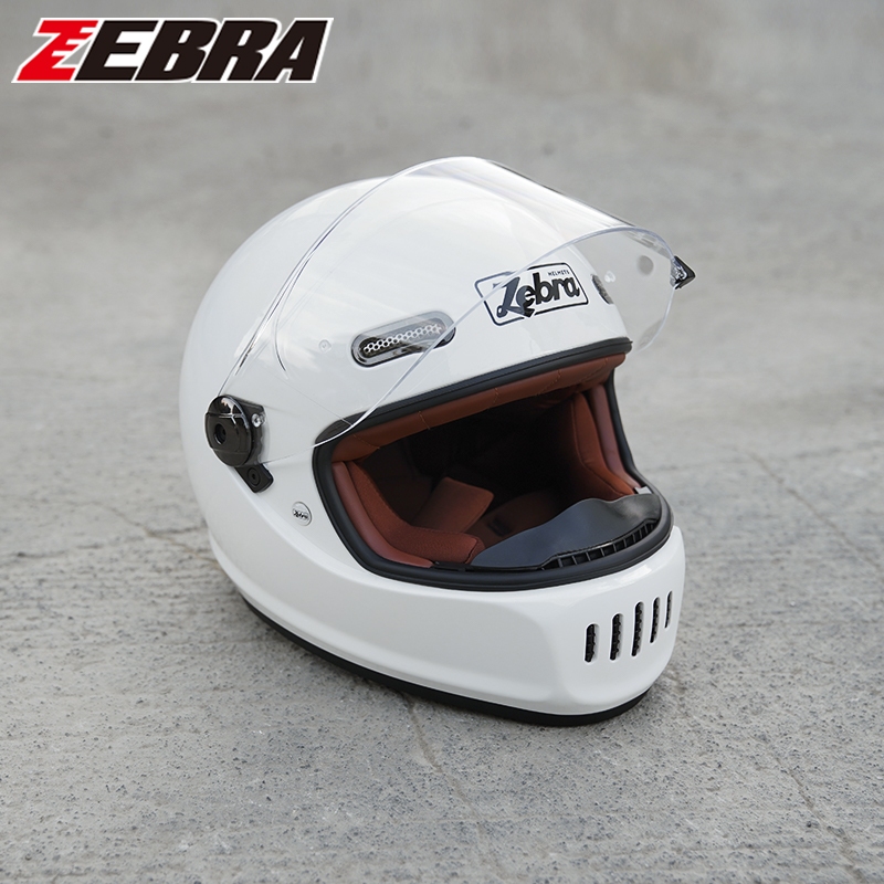ZEBRA 577 VERTUOSO Full Face helmet motorcycle Single lens classic ...