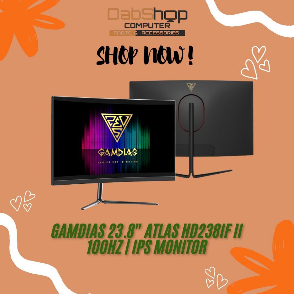 GAMDIAS ATLAS HD27H 280HZ 1MS 27" CURVED GAMING MONITOR | Shopee Malaysia