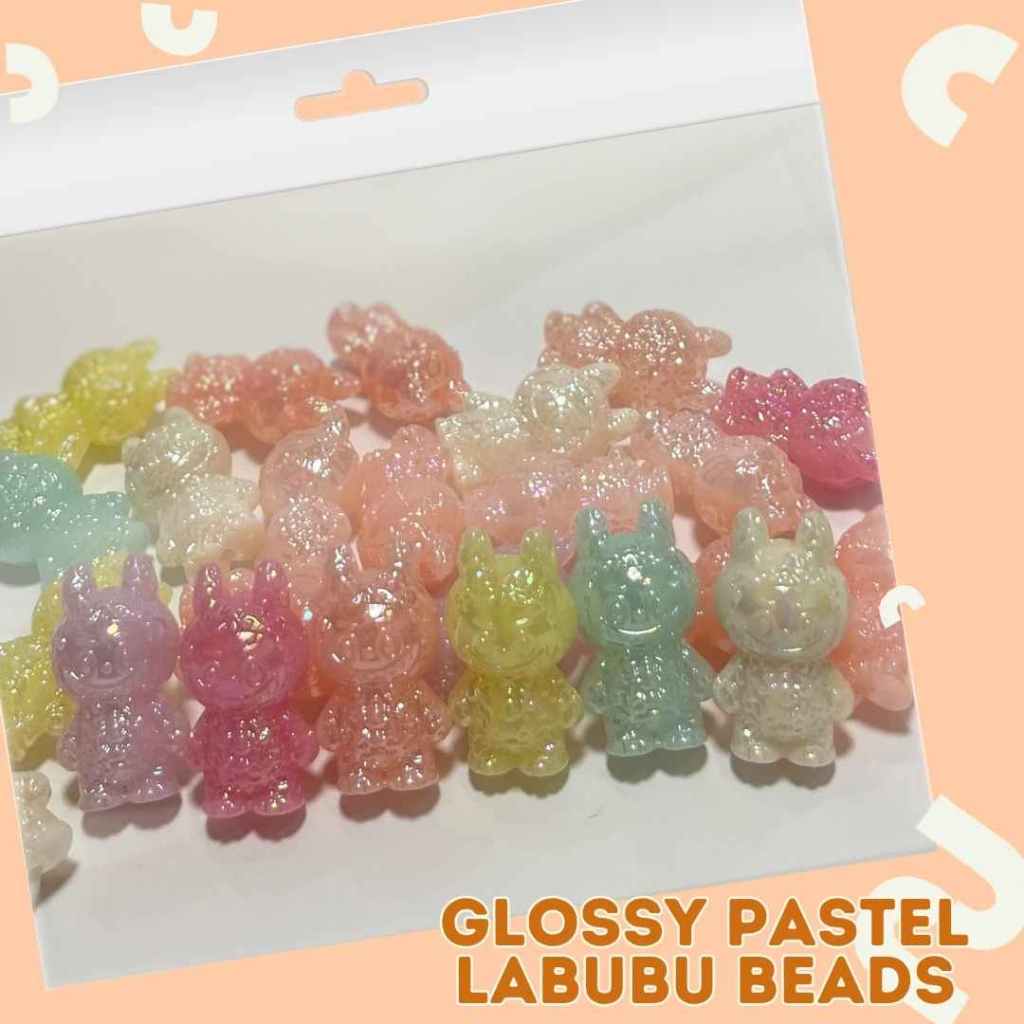 Pastel Glossy Labubu Beads (FOR DIY) | Shopee Malaysia
