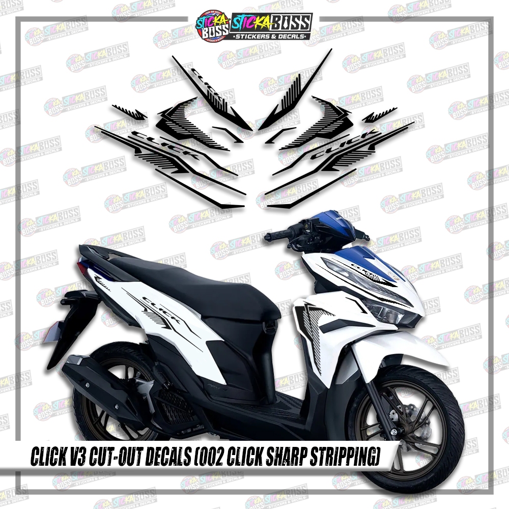 CLICK V3 CUT-OUT DECALS ( 002 CLICK SHARP STRIPPING ) | Shopee Malaysia