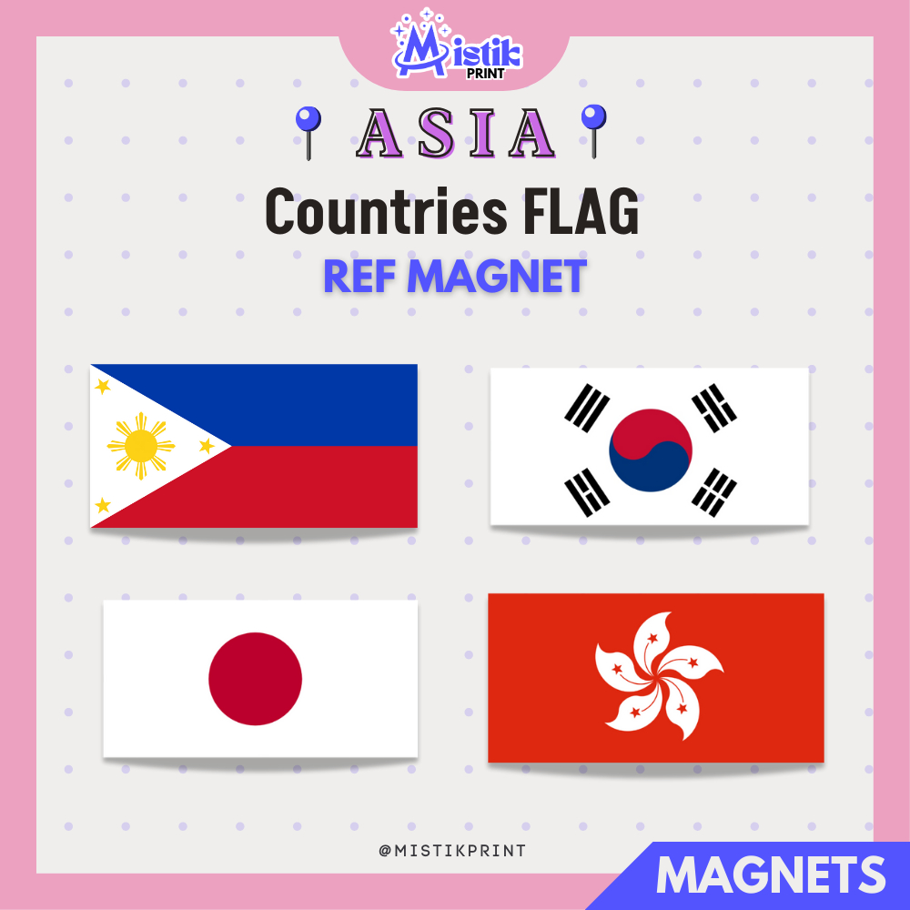 [ ASIA ] FLAG of Countries Ref Magnet Fridge Magnet Collectibles Travel ...