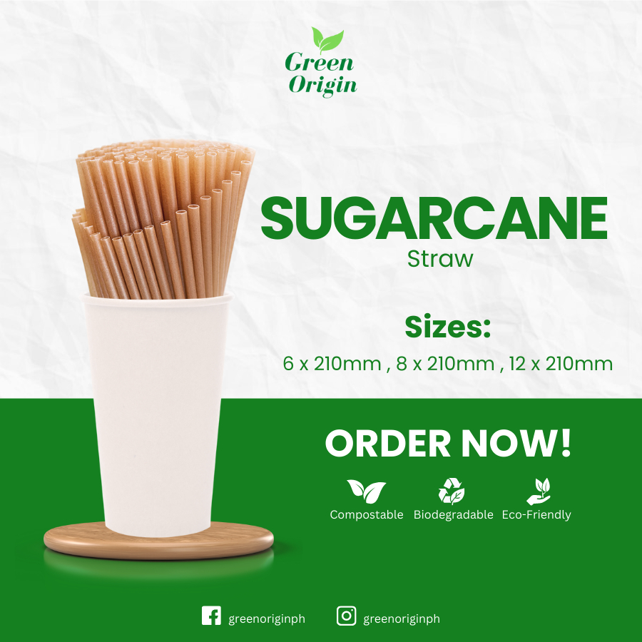 Sugarcane Straw: 6mm, 8mm, 12mm Straw Compostable Biodegradable Durable ...