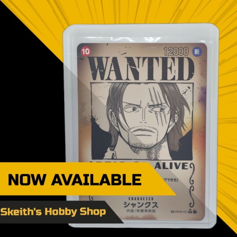 Shanks Wanted Parallel SR (OP09-004) [JAPANESE] - One Piece TCG | Shopee Malaysia