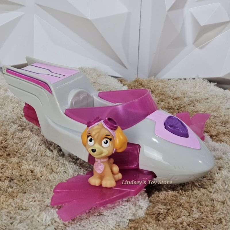 PAW Patrol, Mighty Pups Super PAWs Skye’s Deluxe Vehicle with Lights ...