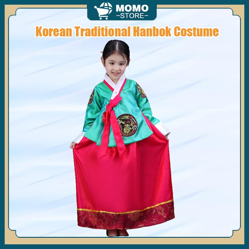 Korean Traditional Hanbok Costume For Kids Girl Children National Dress ...