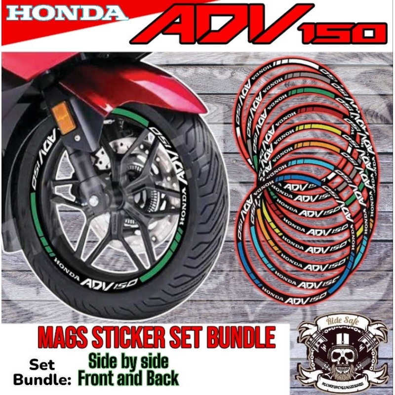 Honda ADV150 Mags Sticker Accessories BUNDLE SET / Honda ADV Sticker ...