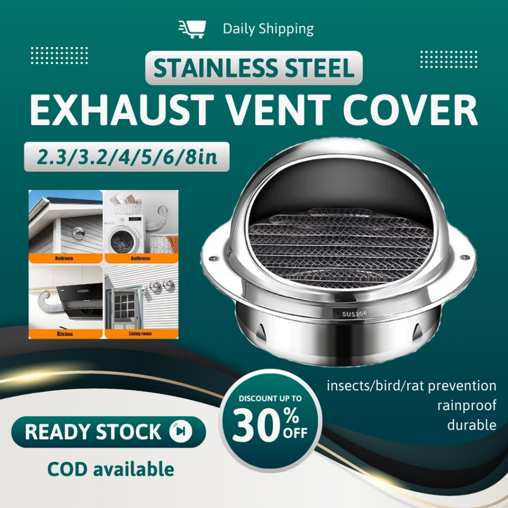 Exhaust Cover Vent Cap Stainless Steel Vent Cover Exhaust Air Vent ...