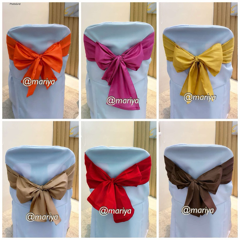 Ribbon for Monoblock Chair Cover | More Colors Available | Shopee Malaysia