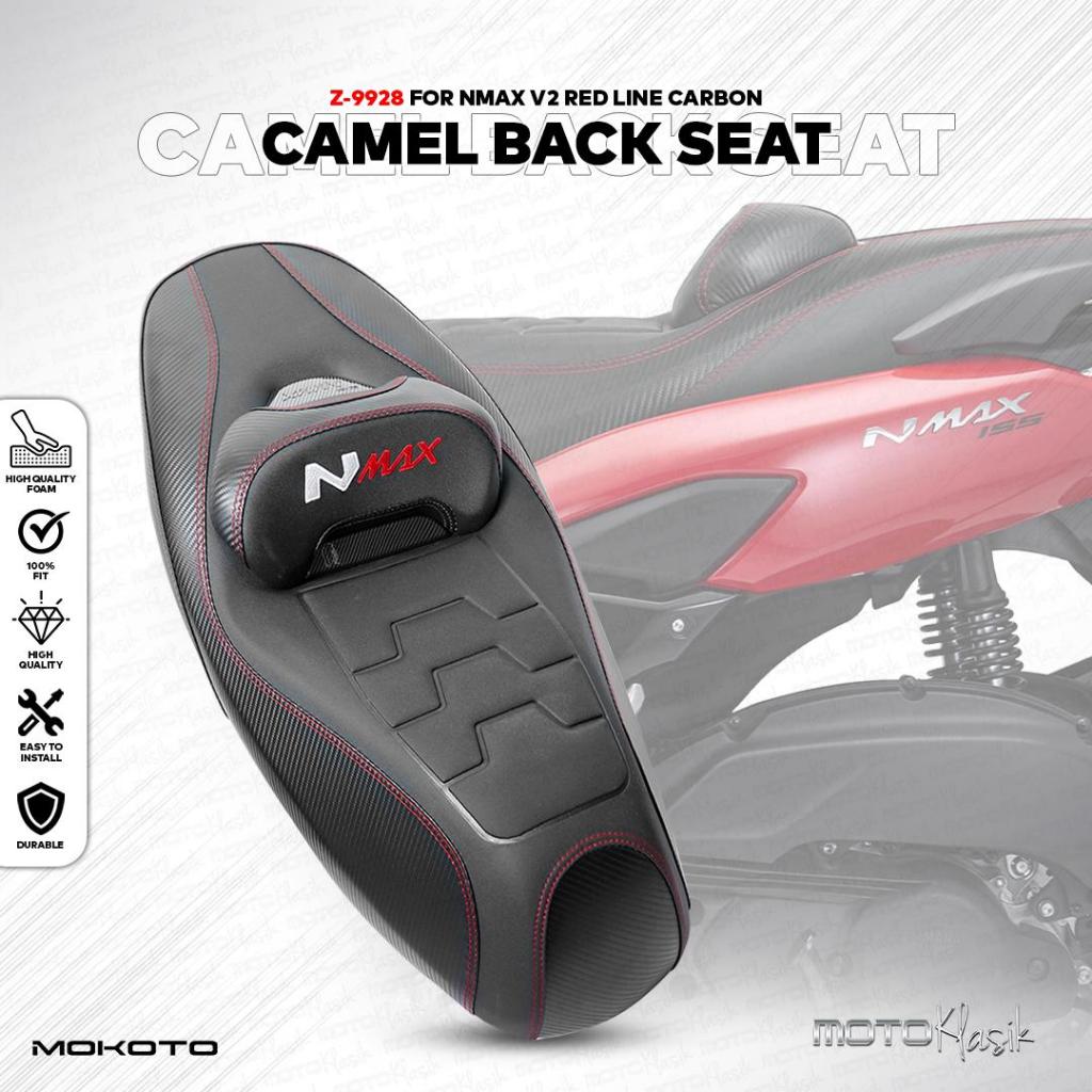 YAMAHA NMAX V2 CAMEL BACK SEAT ASSEMBLY WITH EMBROID LOGO AND CARBON ...