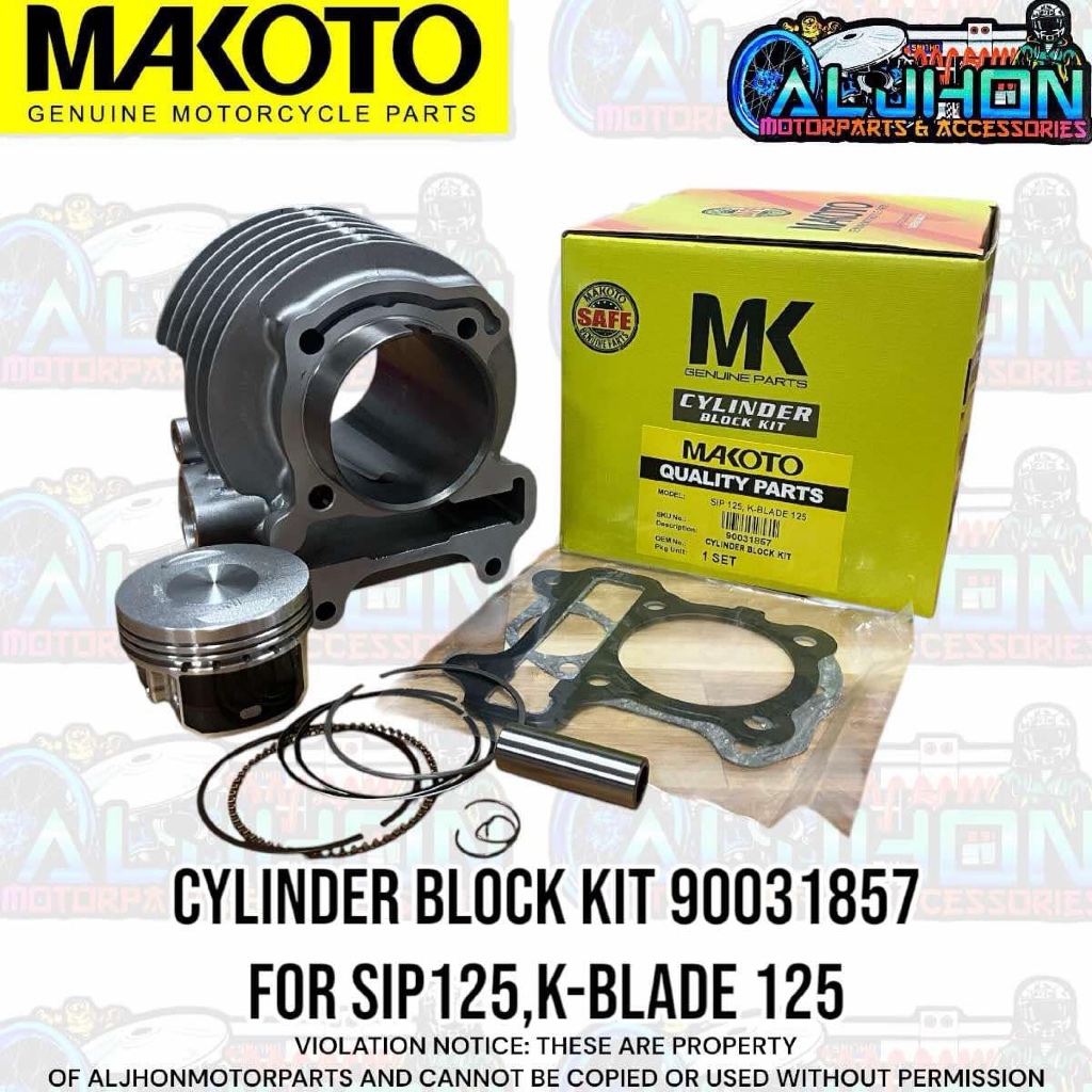 MAKOTO SIP125 K-BLADE125 CYLINDER BLOCK KIT SET 90031857 (GASKET ...
