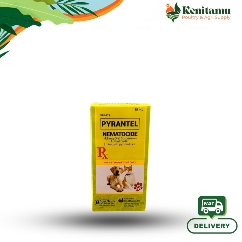 Pyrantel Nematocide 15mL – Oral Suspension Dewormer for Dogs & Cats ...