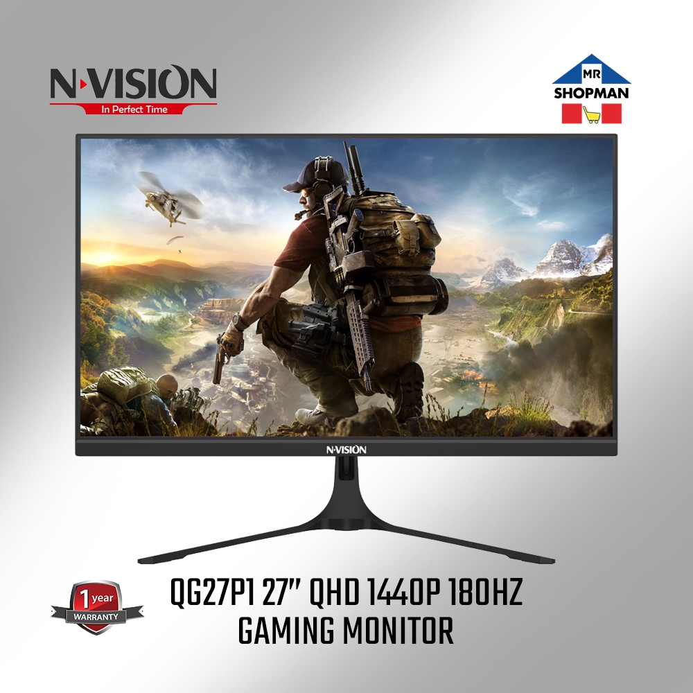 Nvision QG27P1 27" QHD 1440P 2K 180Hz IPS Flat Gaming Monitor | Shopee Malaysia