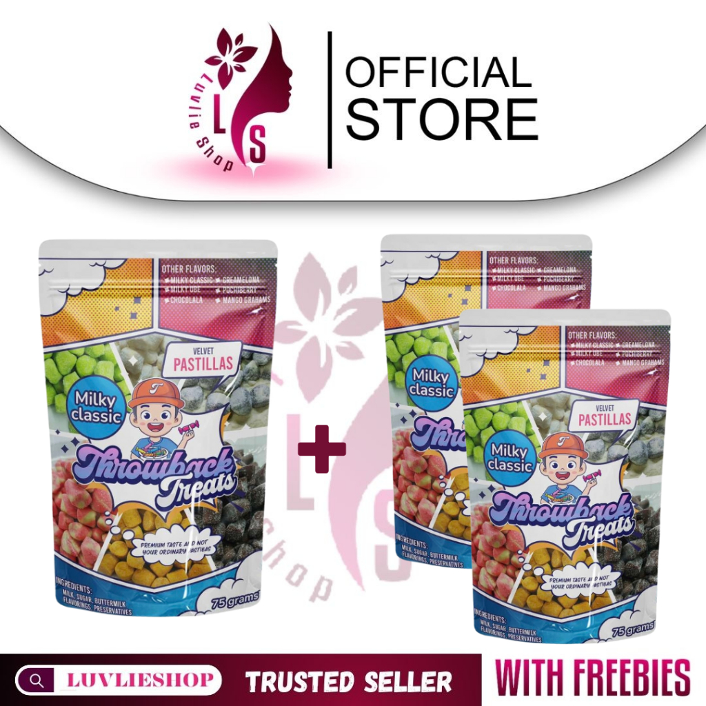 Buy 1 get 2 Throwback Treats Velvet Pastillas hawhaw ube mango pochi ...