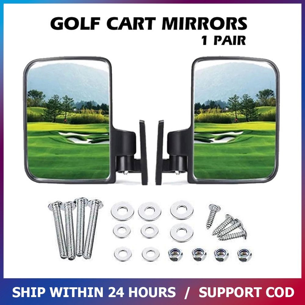 KOLLIEE Golf Cart Mirrors - Universal Folding Side View Mirror For Golf ...