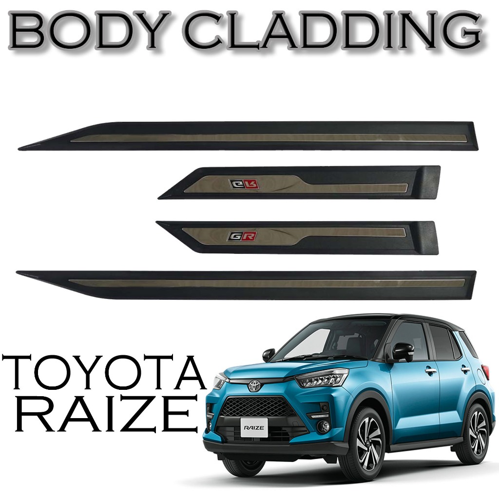 TOYOTA RAIZE BODY CLADDING GR CHROME TAPE ADHESIVE 4PCS | Shopee Malaysia