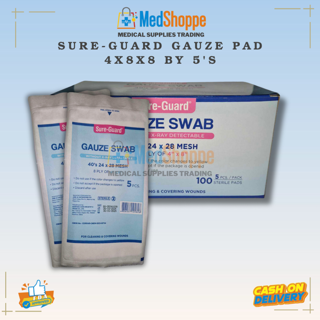 SURE-GUARD GAUZE PAD 4" x 8" x 8 ply | Shopee Malaysia
