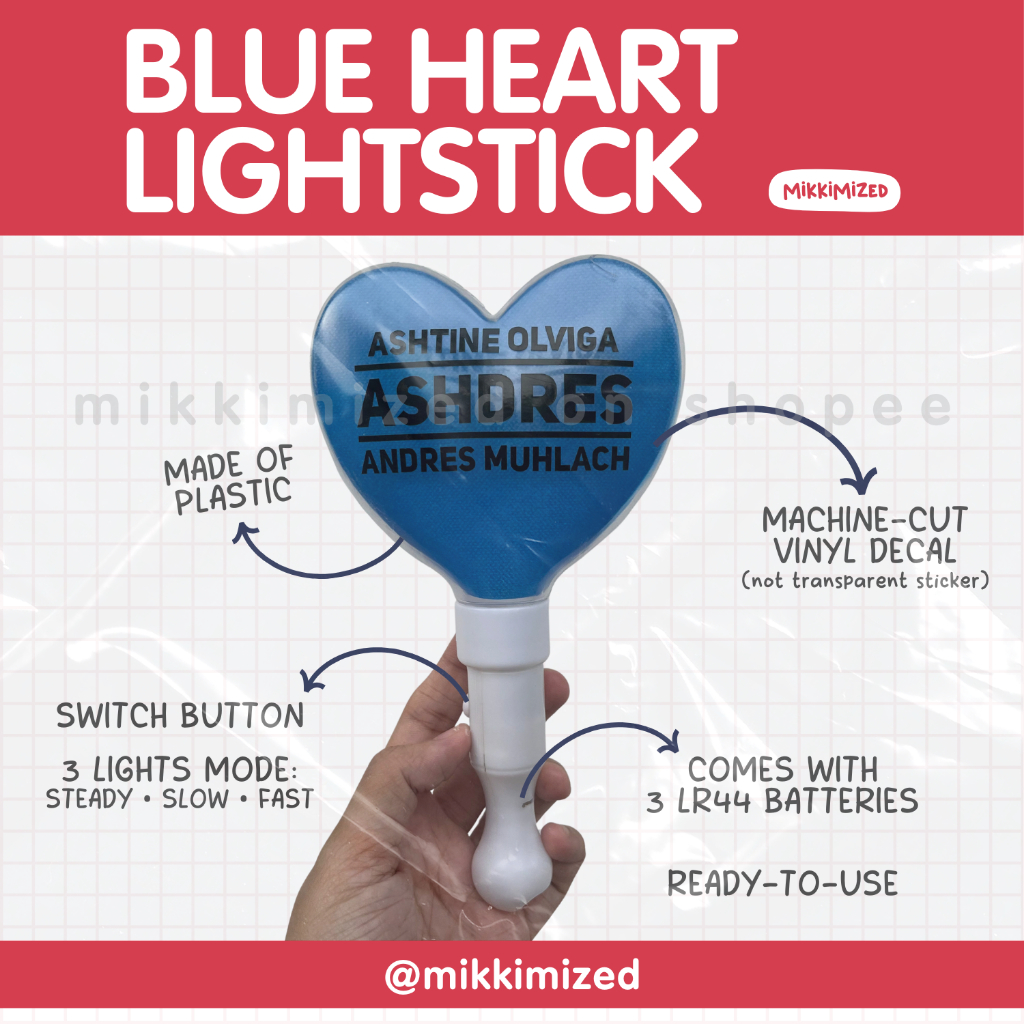 FANDOM LIGHTSTICK Blue Heart Ang Mutya Ng Section E Ashdres Ashtine ...