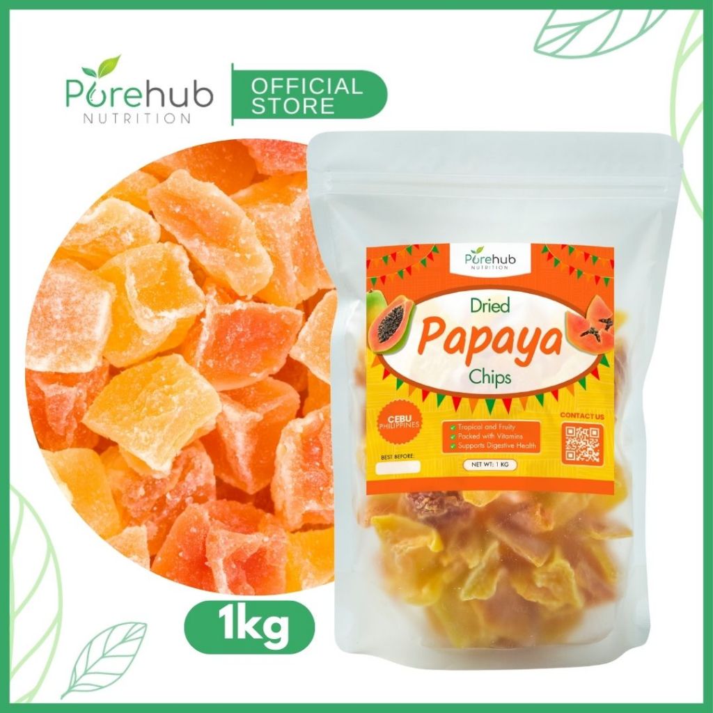 Purehub Cebu Dried Papaya in a Pouch (Export Quality)(1kg) | Shopee ...