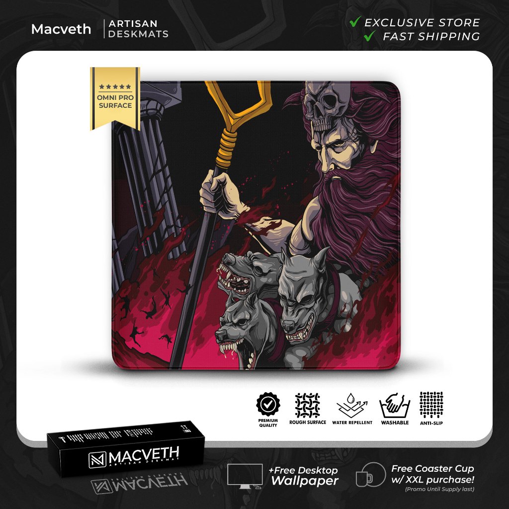 Macveth Artisan Deskmat | Greek Myth | Hades | Omni Pro Deskmat | Mouse ...
