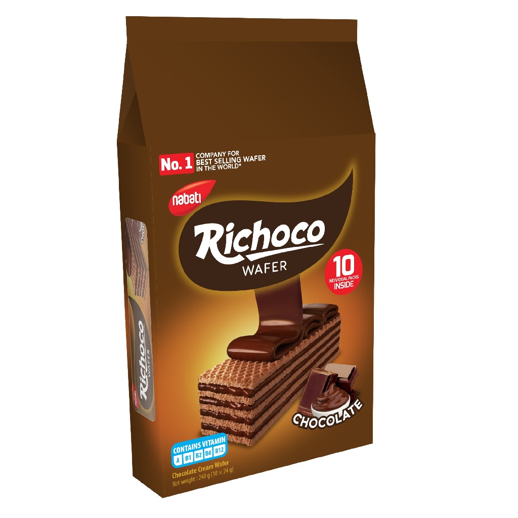 Richoco Cream Wafer Chocolate 10s x 24g | Shopee Malaysia