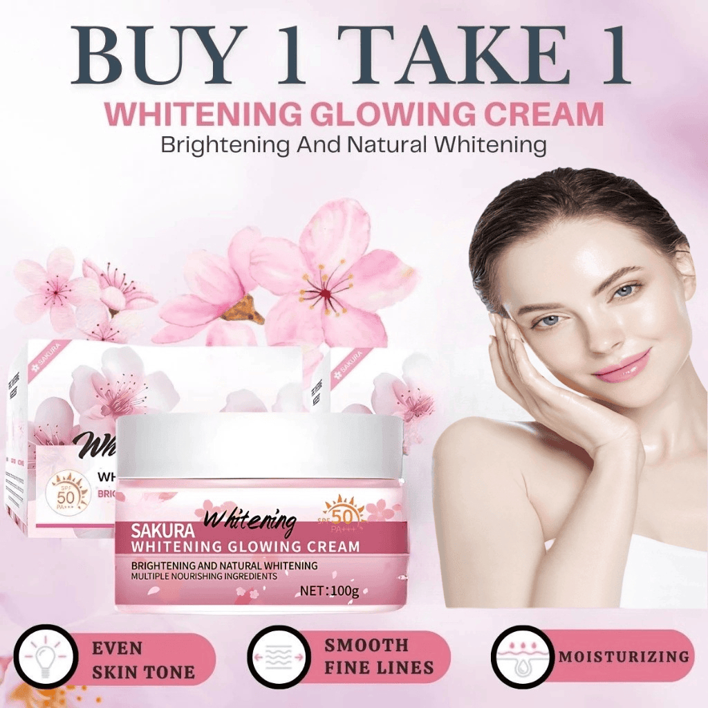 Sakura Whitening Cream Nicotinamide Glutathione Arbutin Glowing Facial ...