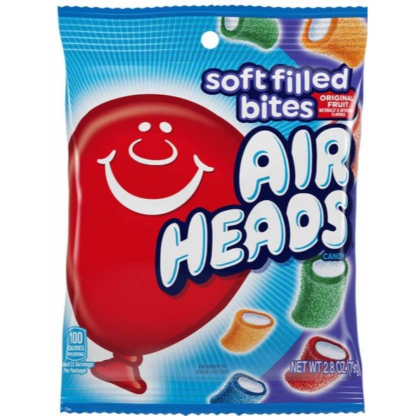 Airheads Soft Filled Bites Candy 79g – USA Imported Fruity Chewy Candy ...