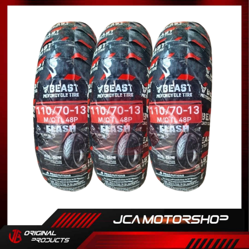 MOTORCYCLE BEAST TIRE FLASH TUBELESS 110/70-13 (1PC) | Shopee Malaysia
