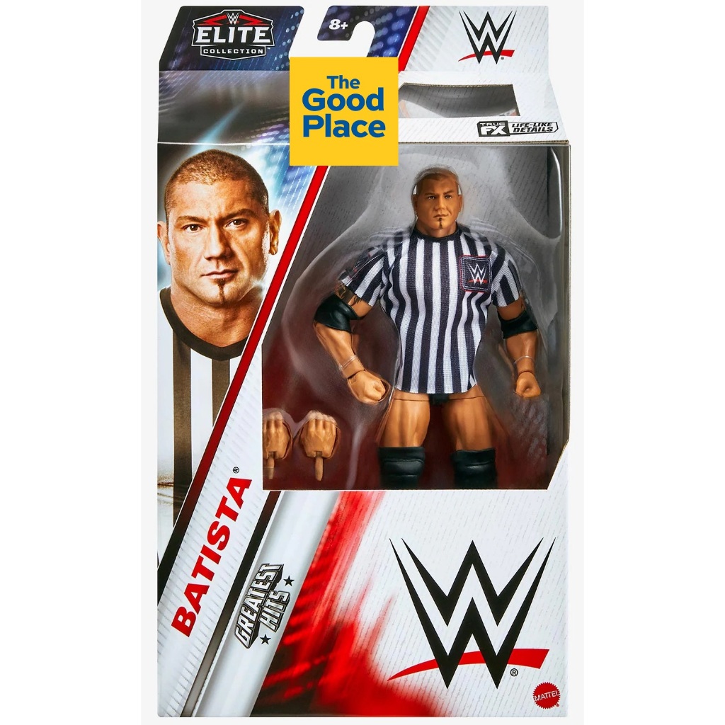 MATTEL WWE Elite Collection Greatest Hits 7 Batista Figure WIth Referee ...