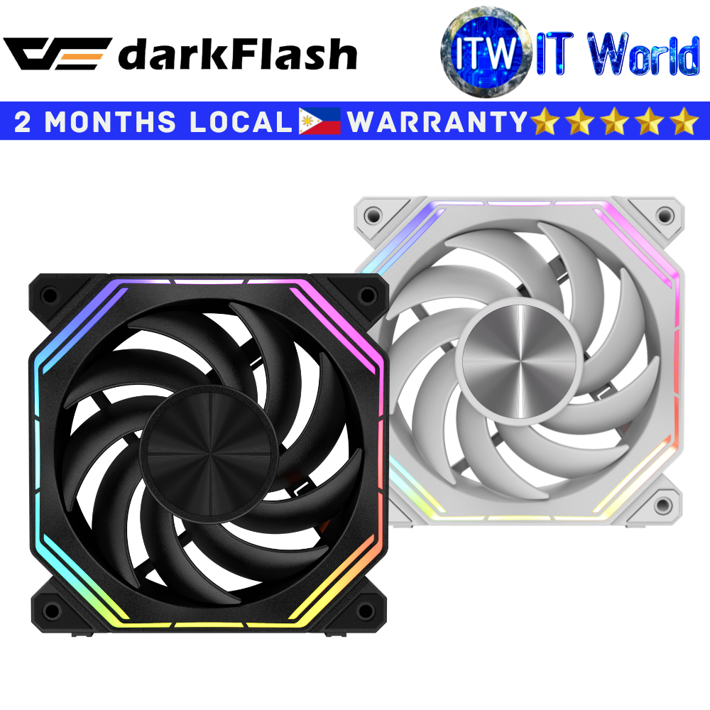Itw | Darkflash PC Fan Infinity 34 ARGB Cooling PWM Single Fan (Black ...