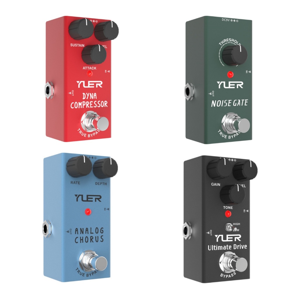 YUER Electric Guitar Pedal Distortion Pedal Noise Gate Metal Shell ...