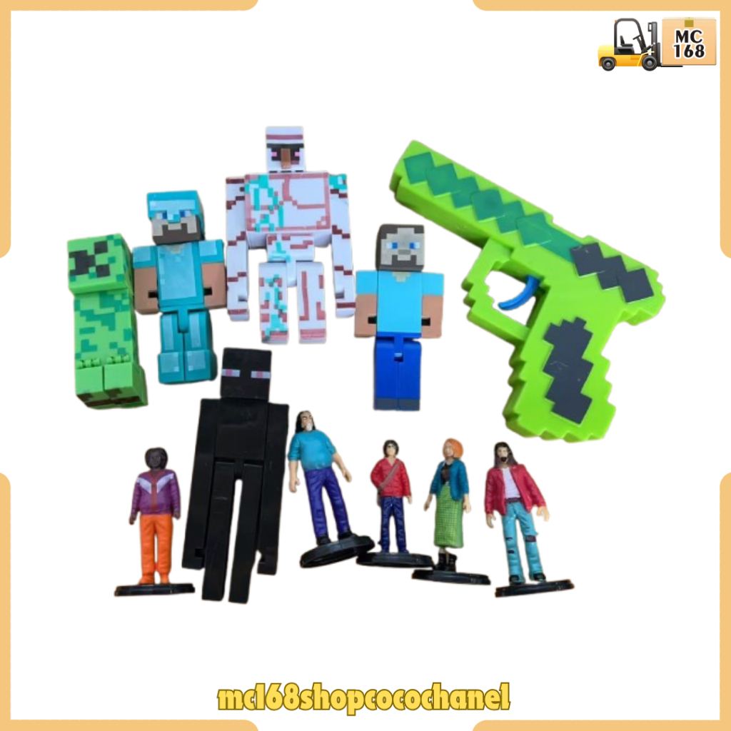 Minecraft 11/19pcs SET Action Figure Model Minecraft Building Blocks ...