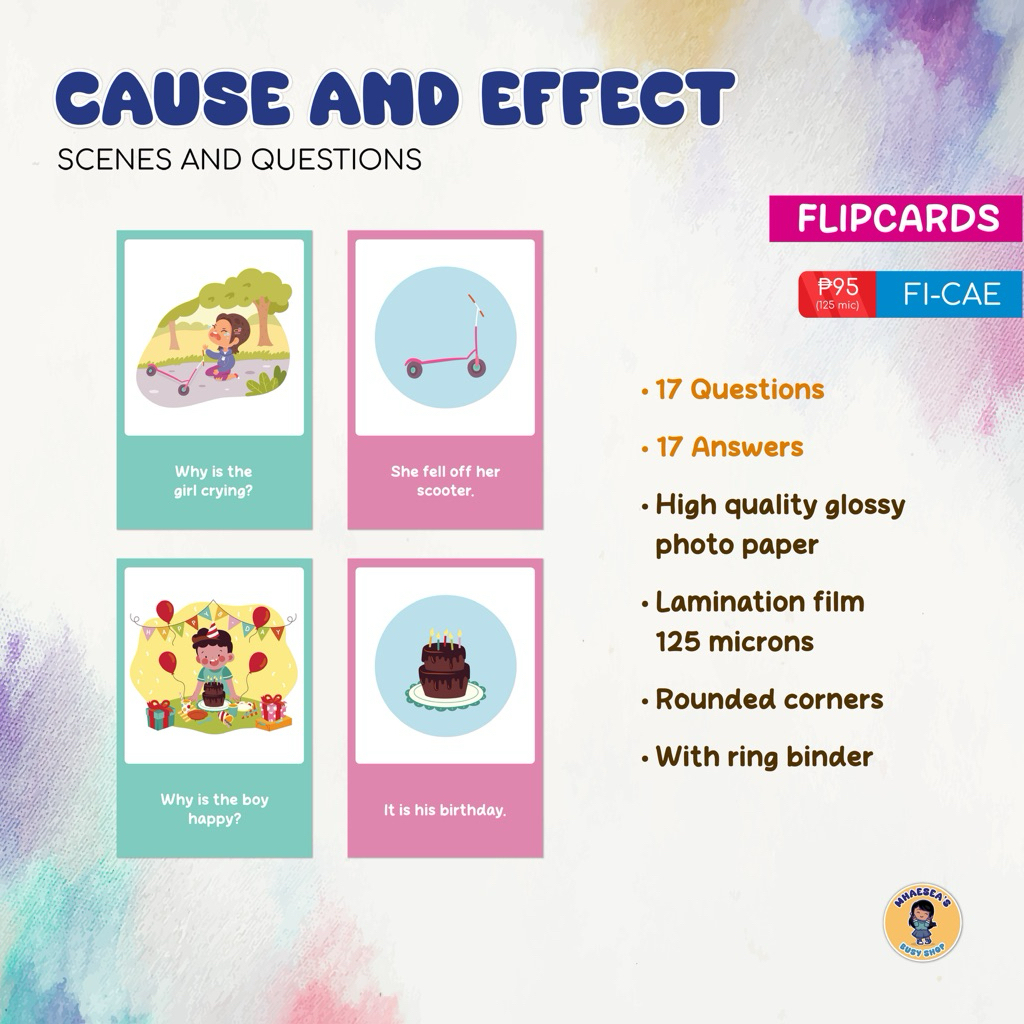 Cause and Effect Flipcards - Scenes and Questions | Shopee Malaysia