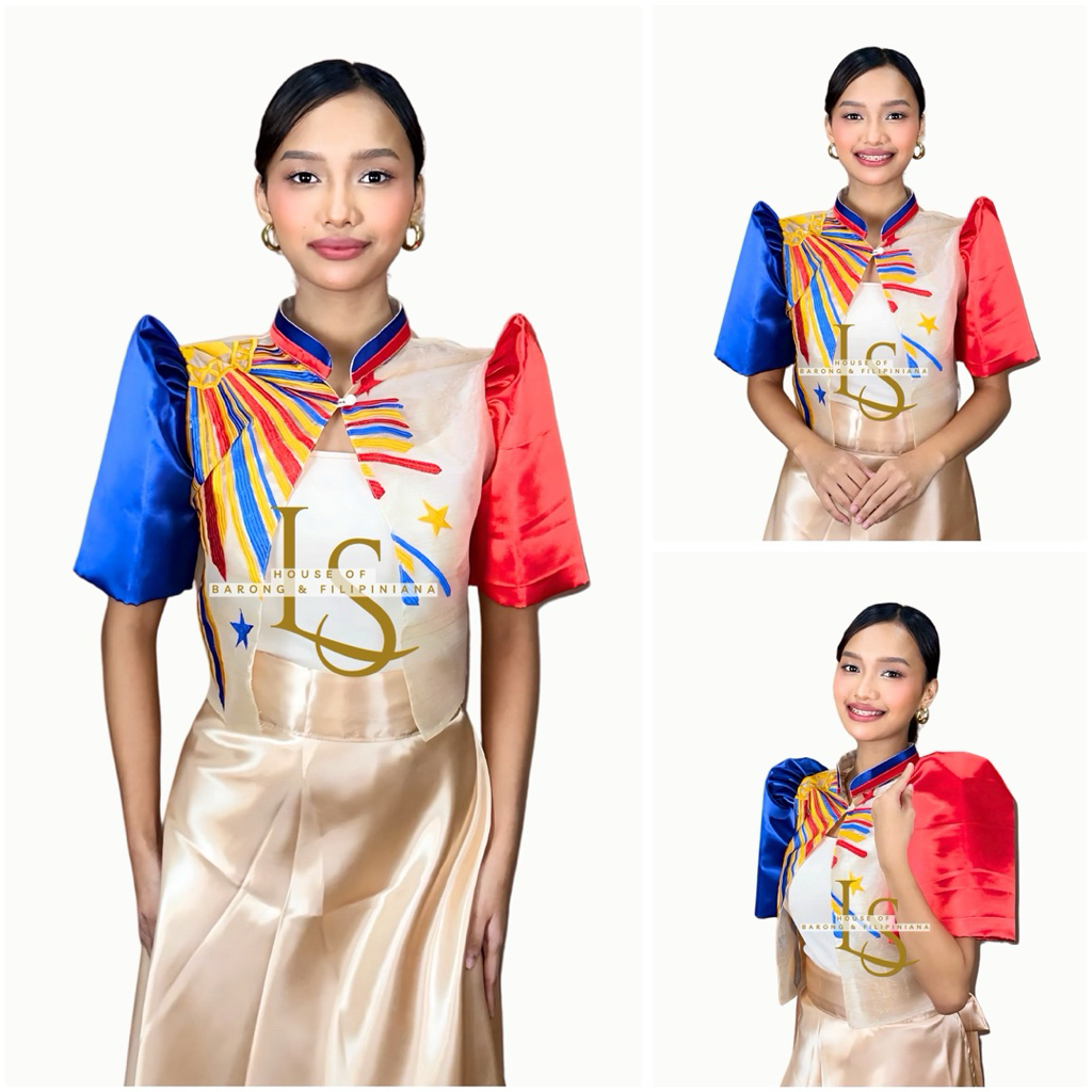 Modern Filipiniana Bolero- Philippine Flag & Sinag | Shopee Malaysia