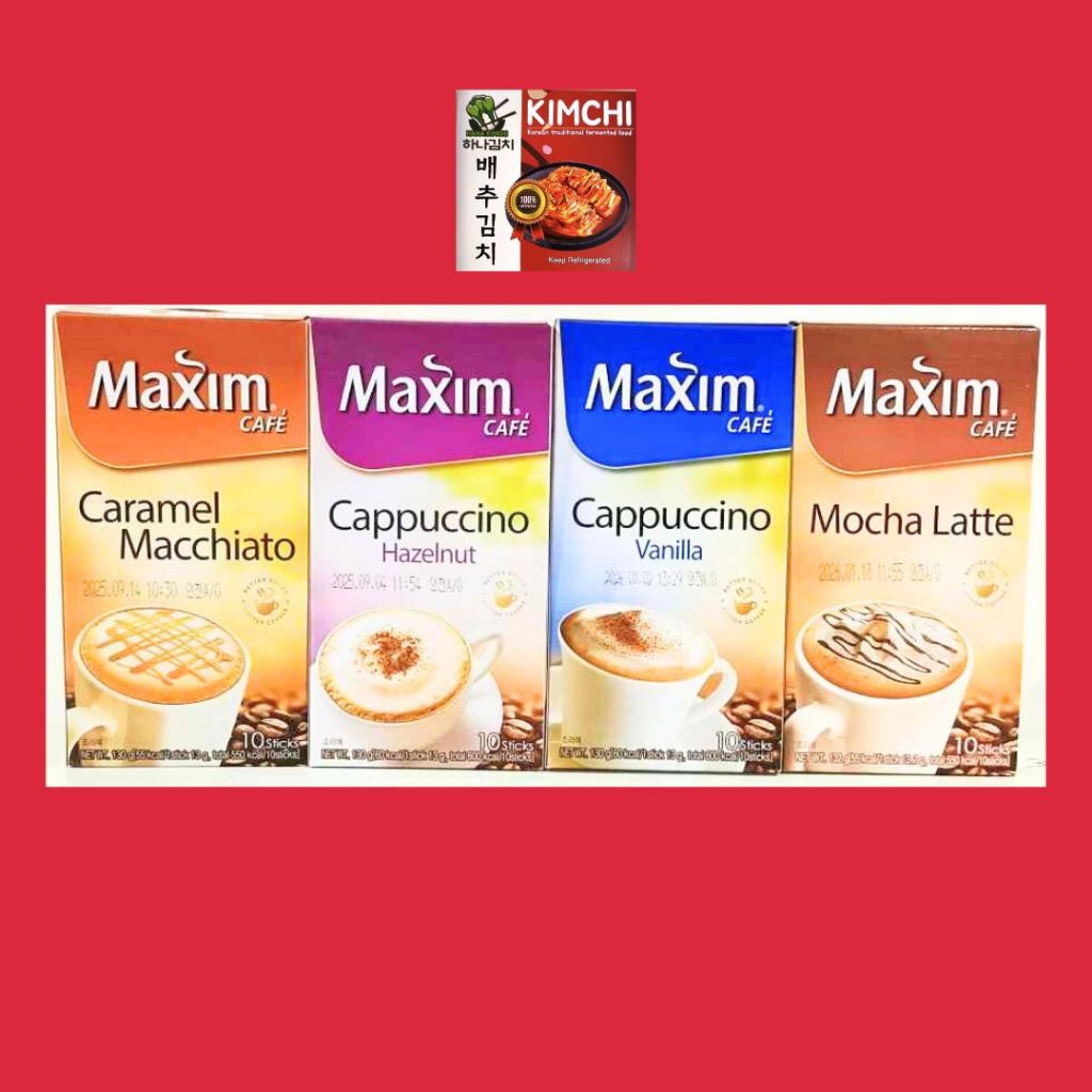MAXIM CAFE FLAVORED INSTANT COFFEE - 10 STICKS x 130g. - Instant coffee ...