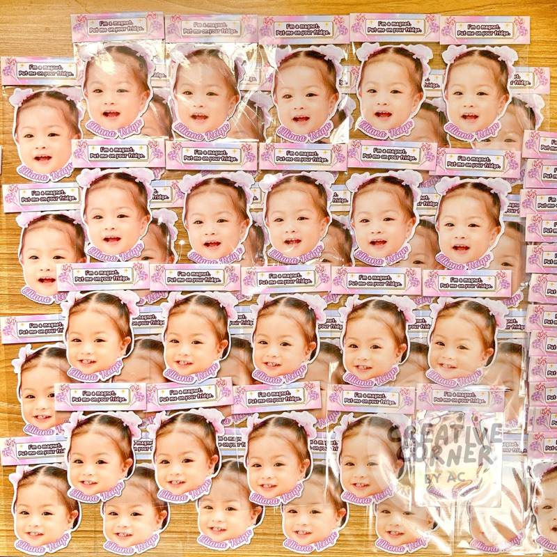 Customized Bubble Head Face Cutout Ref Magnet Souvenir (Machine Cut ...