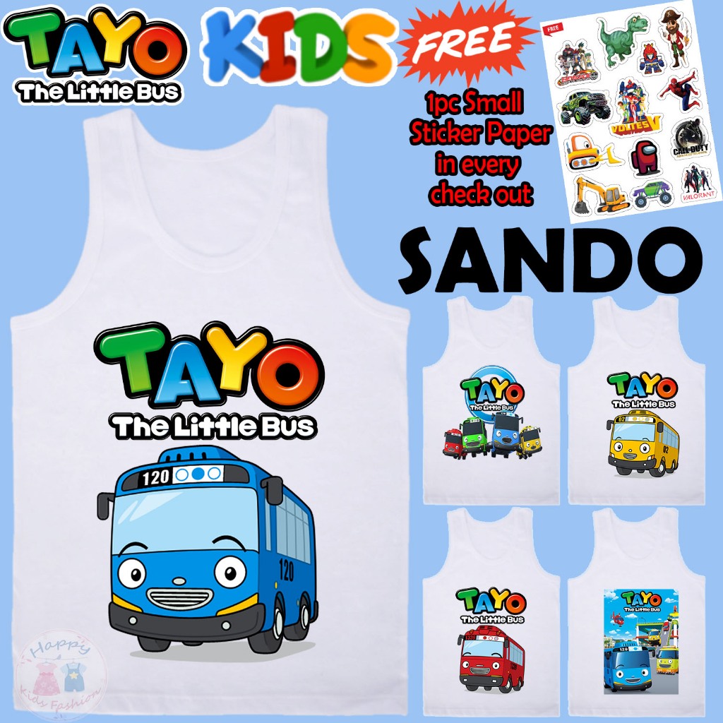 TAYO The little Bus Kids Sando for Boys and Girls for 0 to 12 years old in Graphic Printed ...