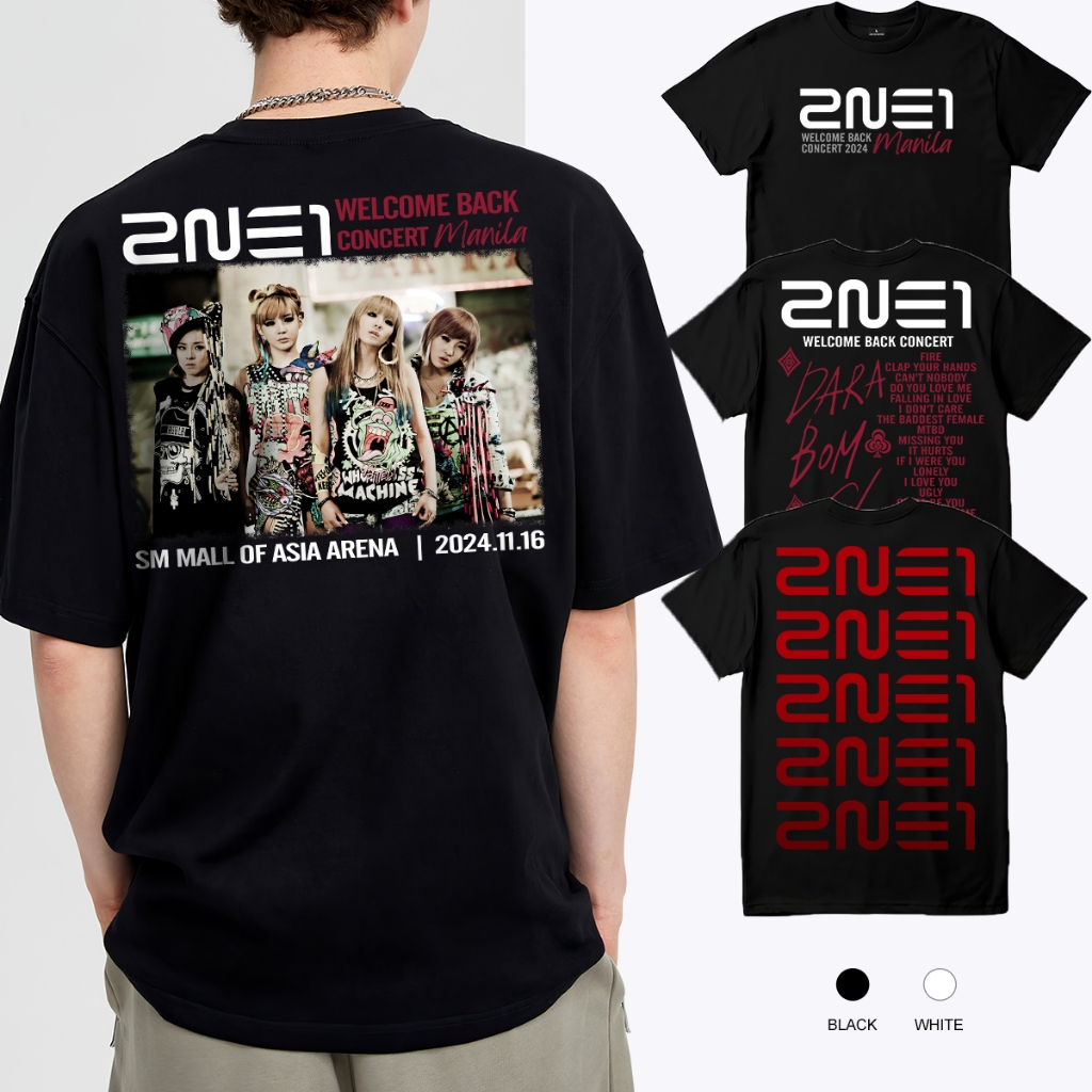 2NE1 concert support T-shirt welcome back 2024 Manila concert cotton ...