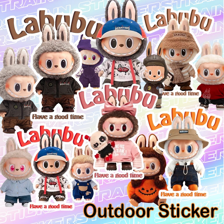 Labubu Sticker Vinyl Clear Print Outdoor Waterproof Sticker | Shopee ...