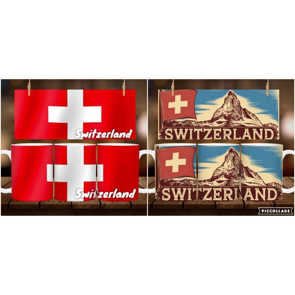 SWITZERLAND VINTAGE & FLAG MUG DESIGN 11oz with BOX SOUVINER MUG ...