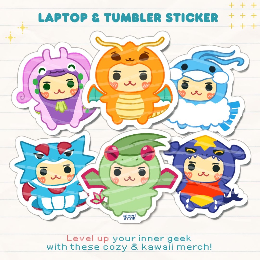 Dragon Type Pokemon Stickers by The Art of Mar | Dragonite, Altaria ...
