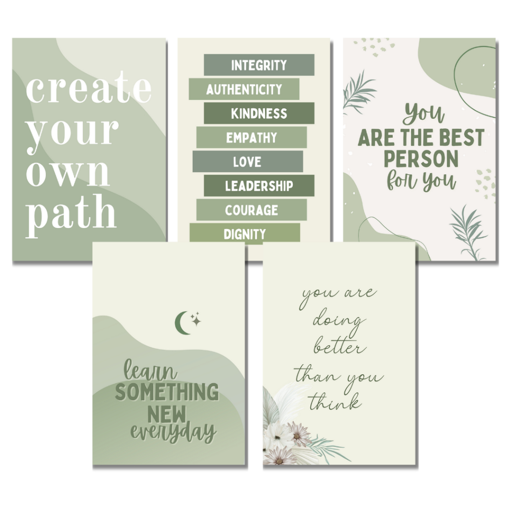 SAGE GREEN BOHO BINDER DIVIDER | A5 SIZE | 5PCS PER PACK | GLOSSY ...