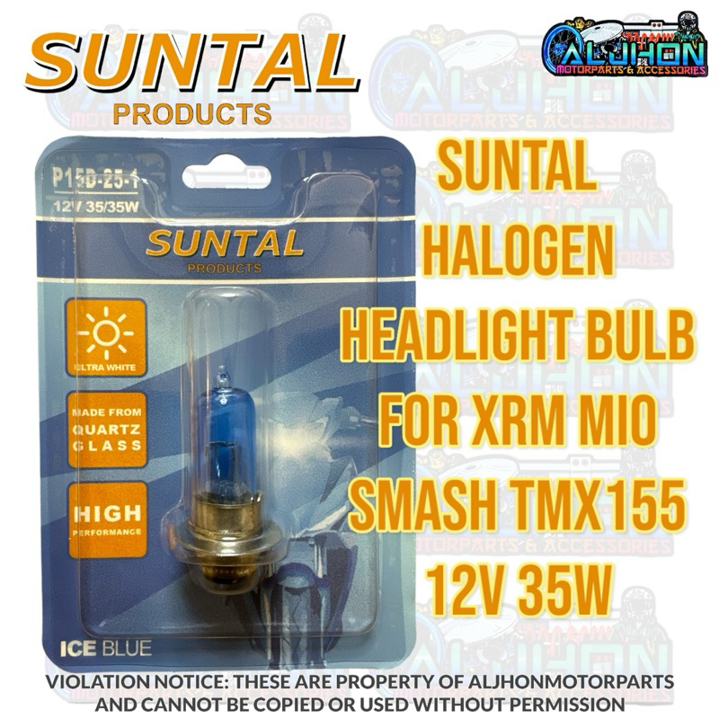 SUNTAL Halogen Headlight bulb for XRM MIO SMASH TMX155 12v 35w | Shopee ...