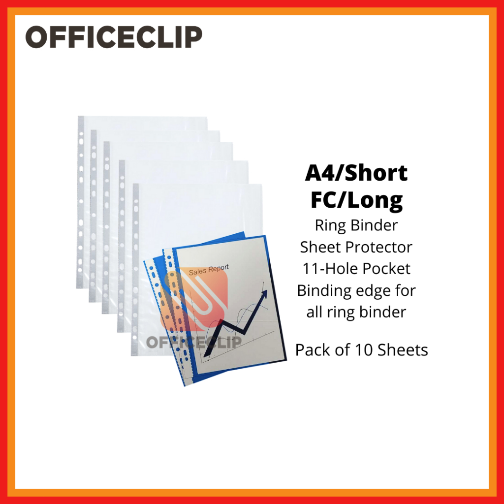 OfficeClip Arch File Protector Sheets (Pack of 10sheets) | Shopee Malaysia