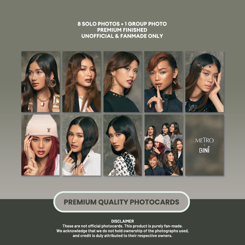 [NEW] BINI x METRO Fanmade Photocards with Back Design | Shopee Malaysia