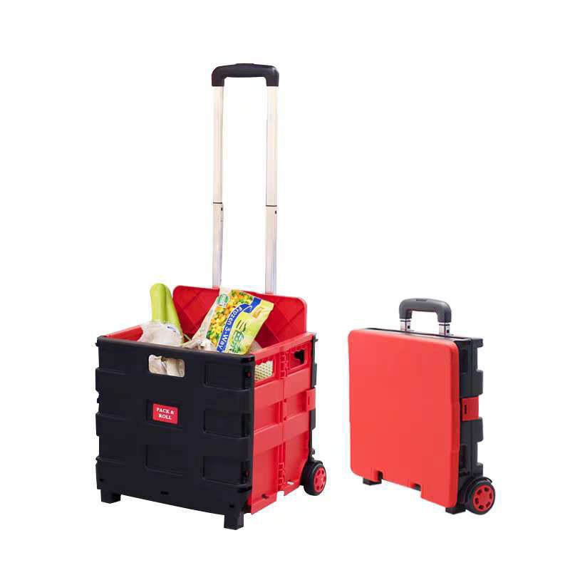 Foldable Collapsible Shopping Trolley Cart Utility Grocery Trolley ...